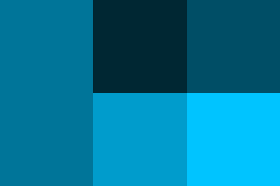 #007599の配色パターン 色の組み合わせ- 原色大辞典