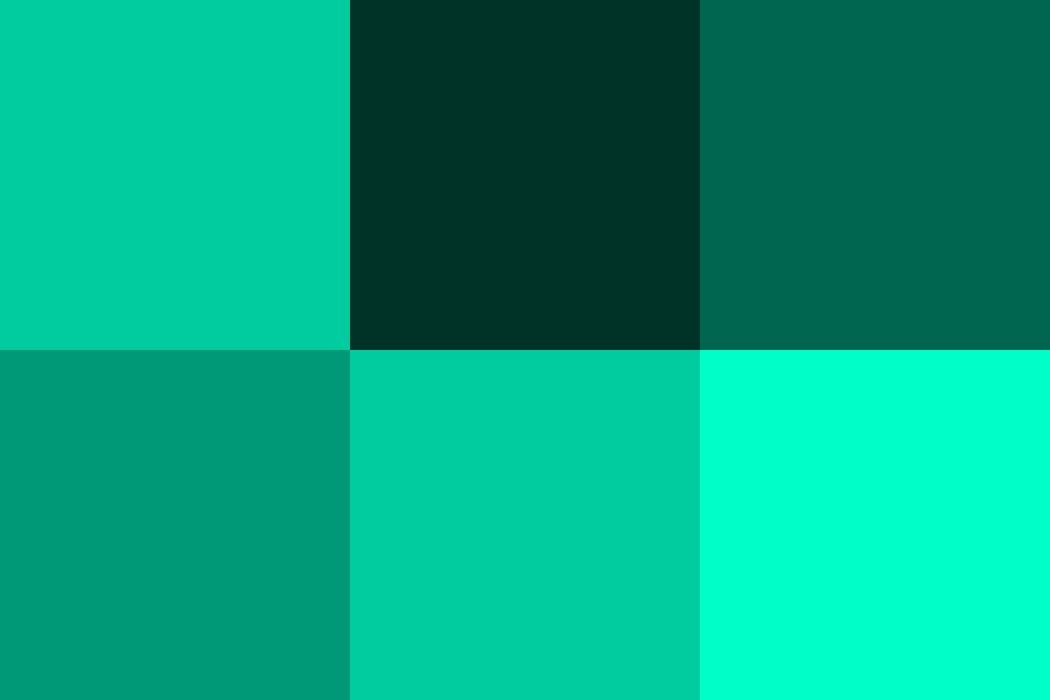 #00cca0の配色パターン 色の組み合わせ- 原色大辞典