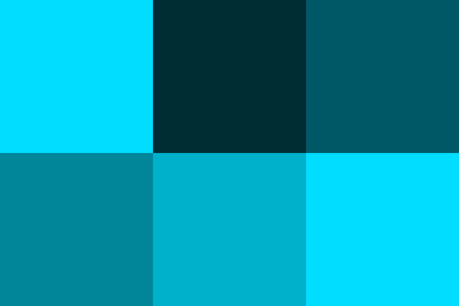 #00ddffの配色パターン 色の組み合わせ- 原色大辞典