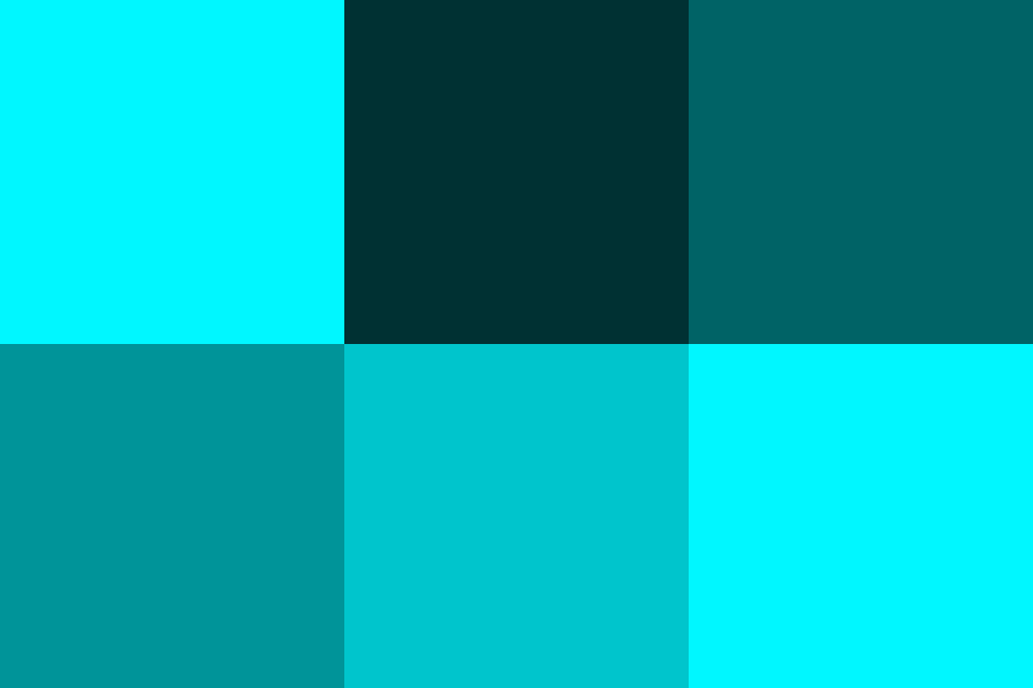 #00f7ffの配色パターン 色の組み合わせ- 原色大辞典