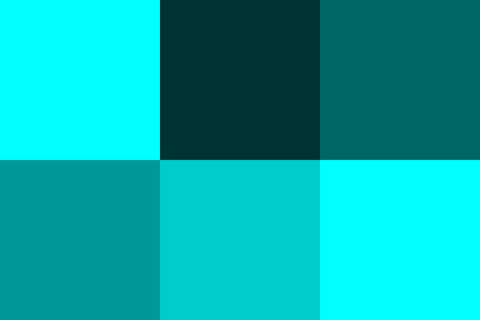 #00ffffの配色パターン 色の組み合わせ- 原色大辞典