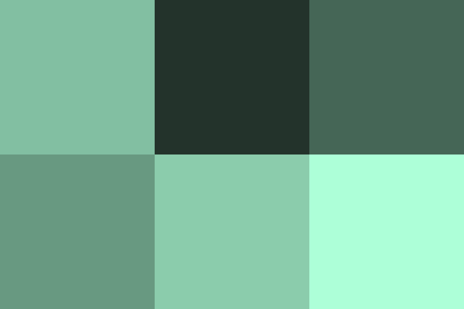 #82bfa2の配色パターン 色の組み合わせ- 原色大辞典