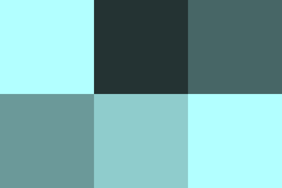 #b2ffffの配色パターン 色の組み合わせ- 原色大辞典